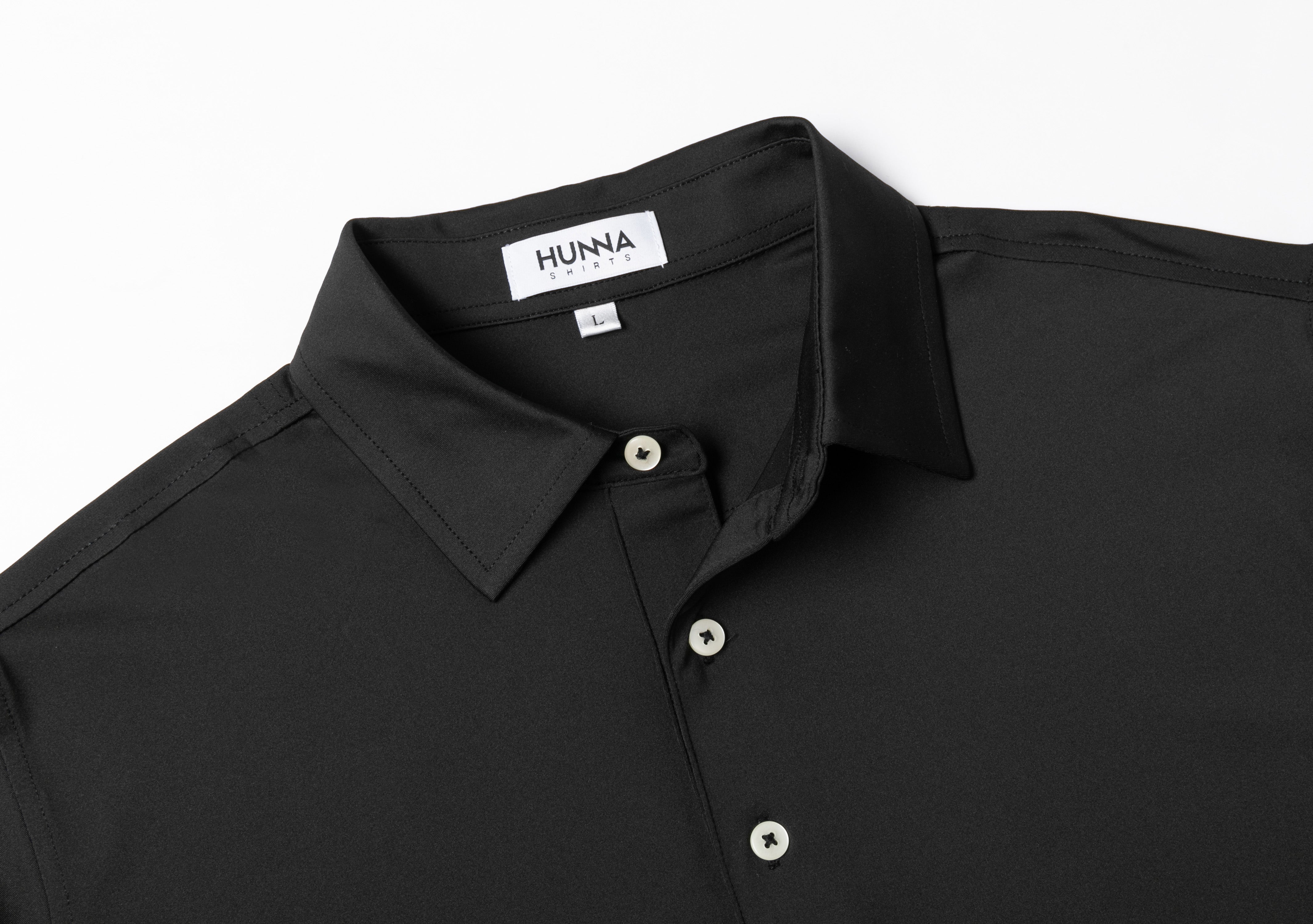 Solid Black Polo – Hunna Shirts